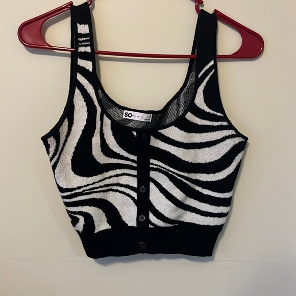 SO | Tops | Zebra Small Crop Top | Poshmark